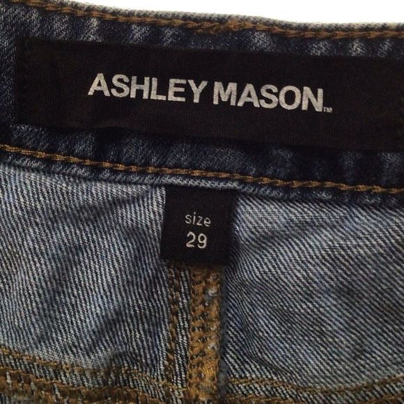 Ashley Mason | Jeans | Ashley Mason Fringe Ridged Distressed Blue Jeans ...